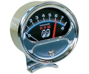 Half Sweep Tach w/Moon Logo - MPG5000TM - Affordable Street Rods