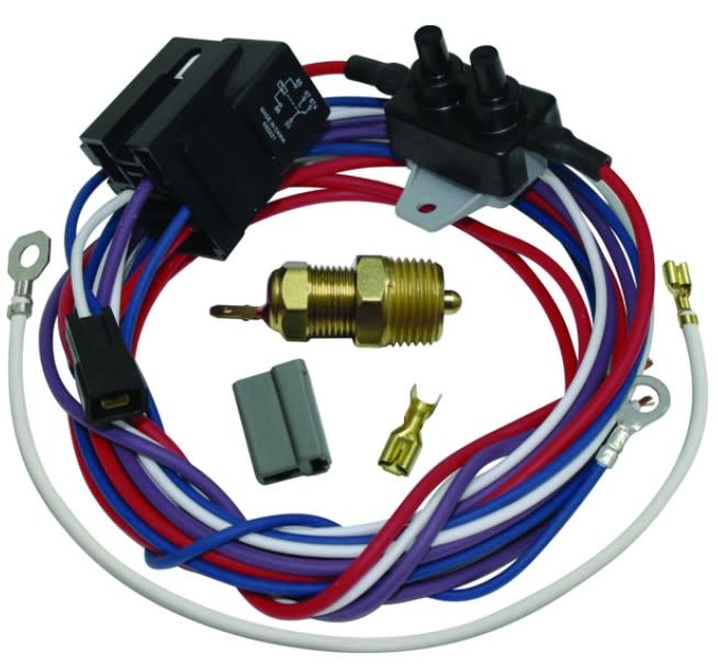Electric Fan Thermostat Kit with Wiring 190 Degree Switch Kit - 24190 ...
