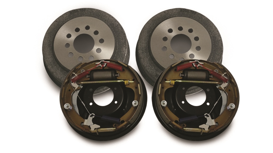 9" Ford Rear Drum Brake Kit Dual Drilled New Late Style Big Bearing To ...