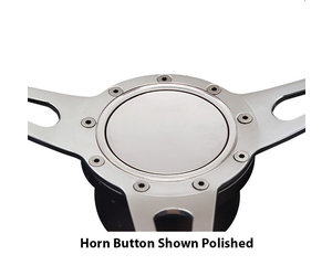 Horn Button, Billet Aluminum, Single Contact, Smooth, Black for MK 4/9 ...