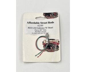 LED Indicator - Red Light w/ Bezel - Affordable Street Rods