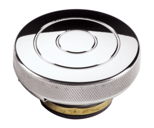 Radiator Cap - 16lb - Circle - Polished - 75220 - Affordable Street Rods