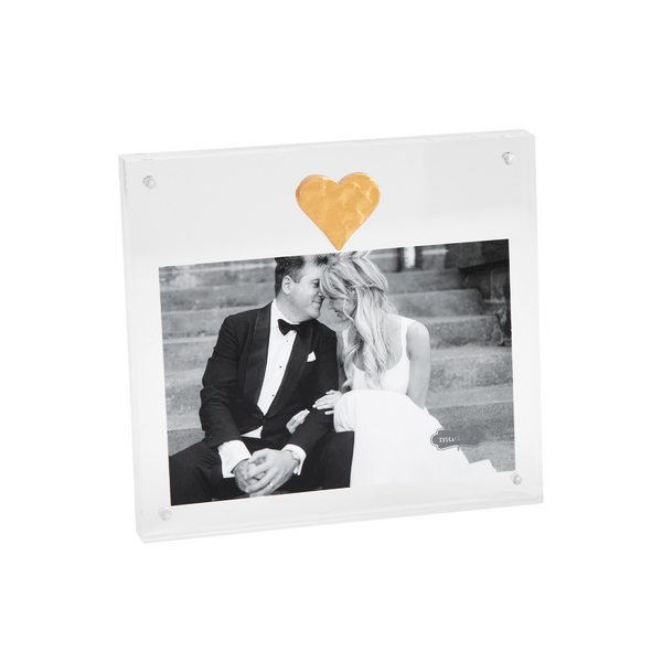 Gold Heart Acrylic Frame - Gracious Me!