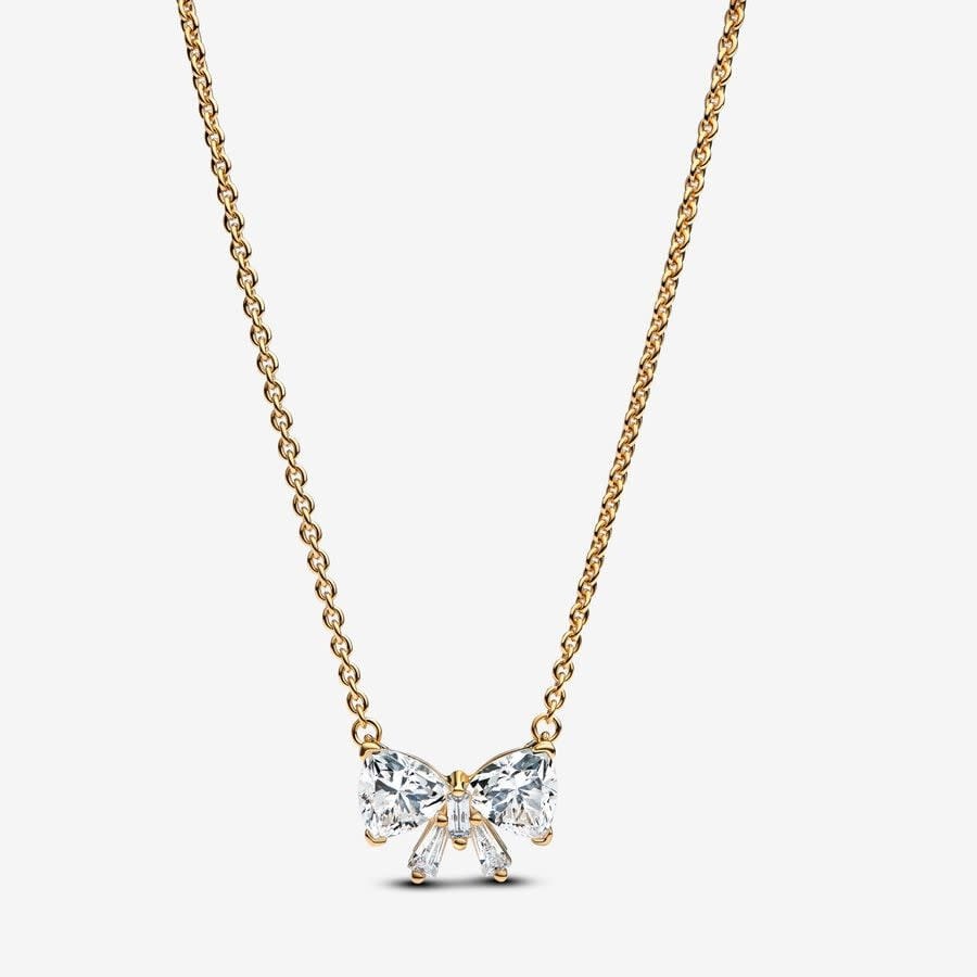 Pandora Sparkling Bow Necklace - Gracious Me!