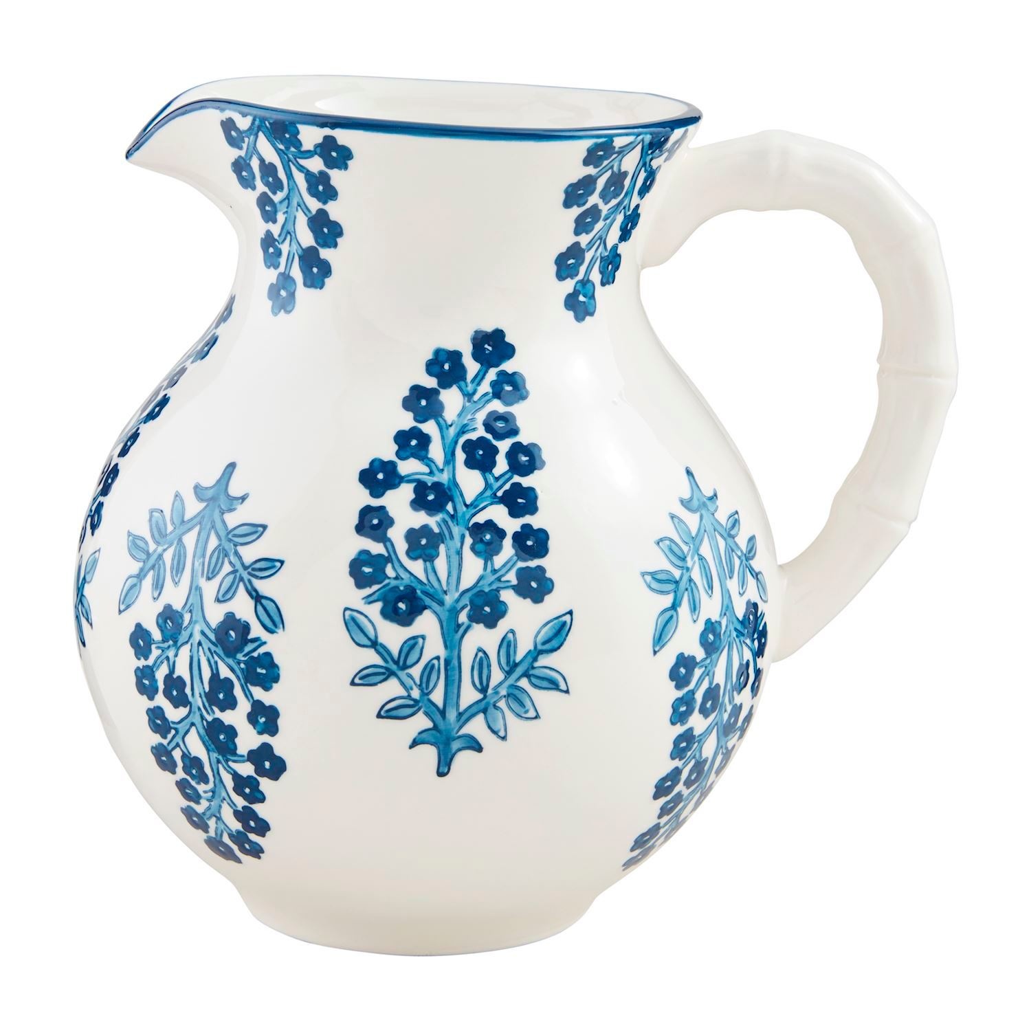 Blue Block Print Pitcher - Gracious Me!