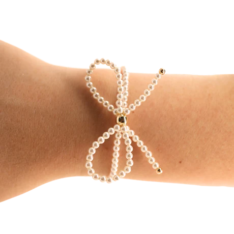 Beaded Blondes Pearl Bow Bracelet - Gracious Me!