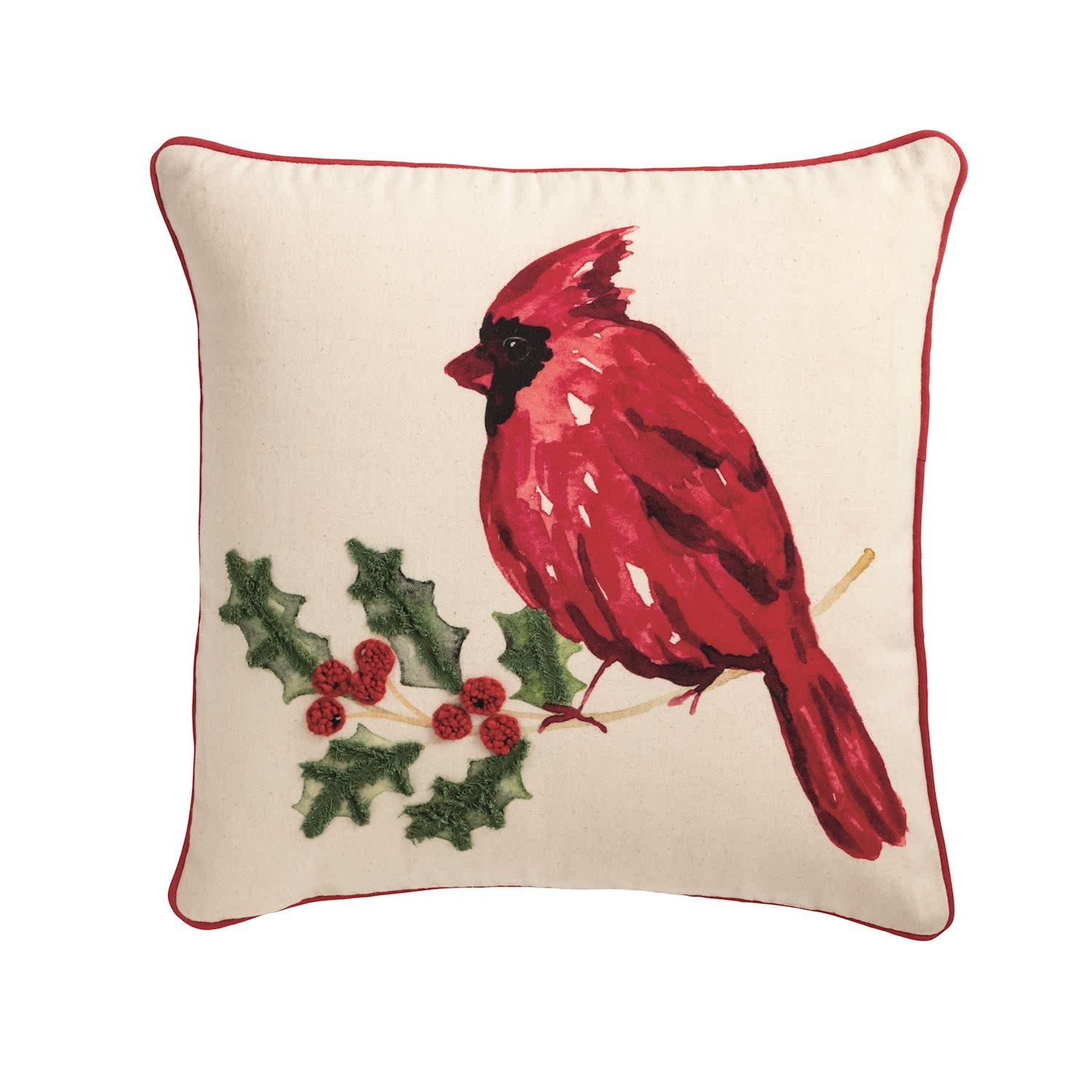 Cardinal Square Pillow - Gracious Me!