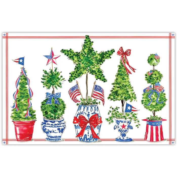 Patriotic Topiaries Placemats - Gracious Me!