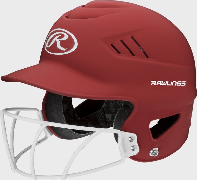 Rawlings COOLFLO OSFM 1-TONE HIGHLIGHTER SOFTBALL HELMET WITH SB1WG ...