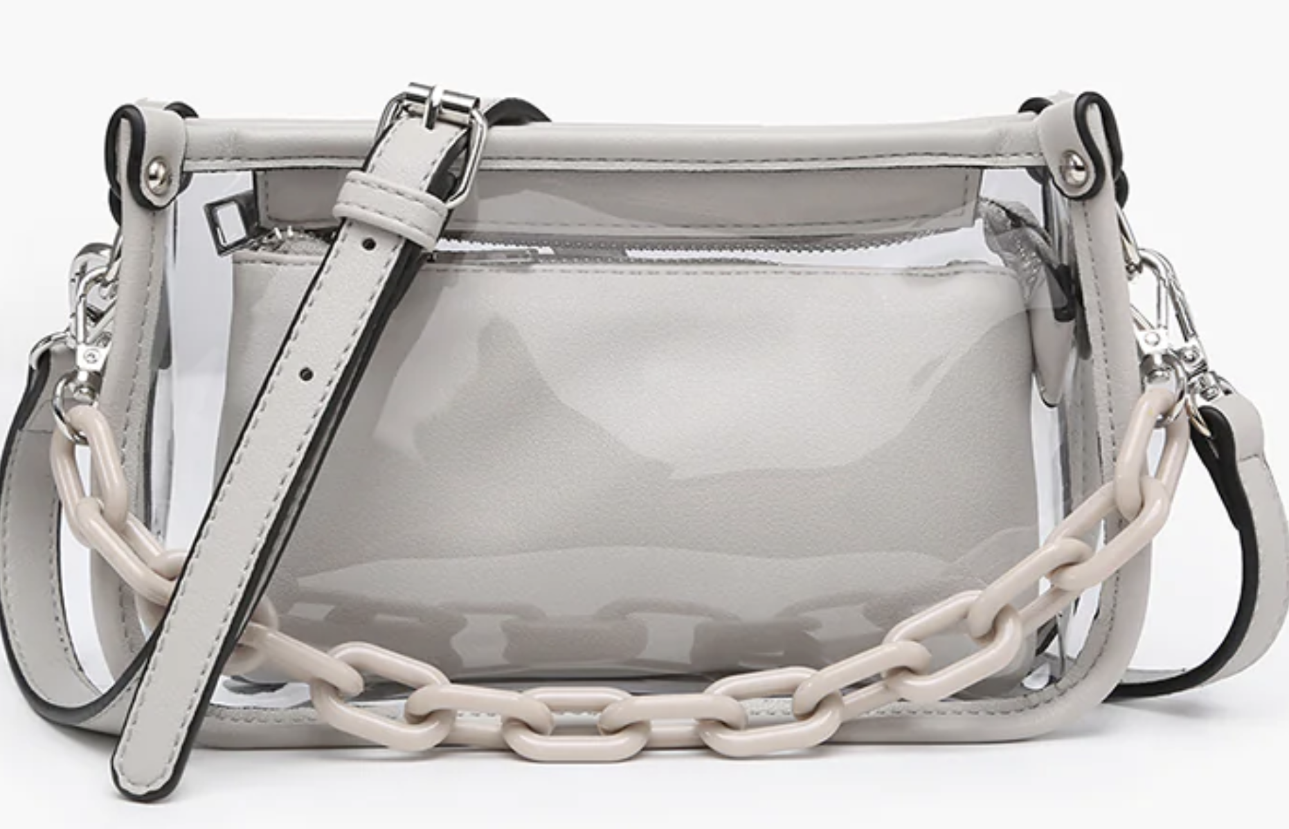 Jessica Clear Crossbody - Light Grey - Terra Home