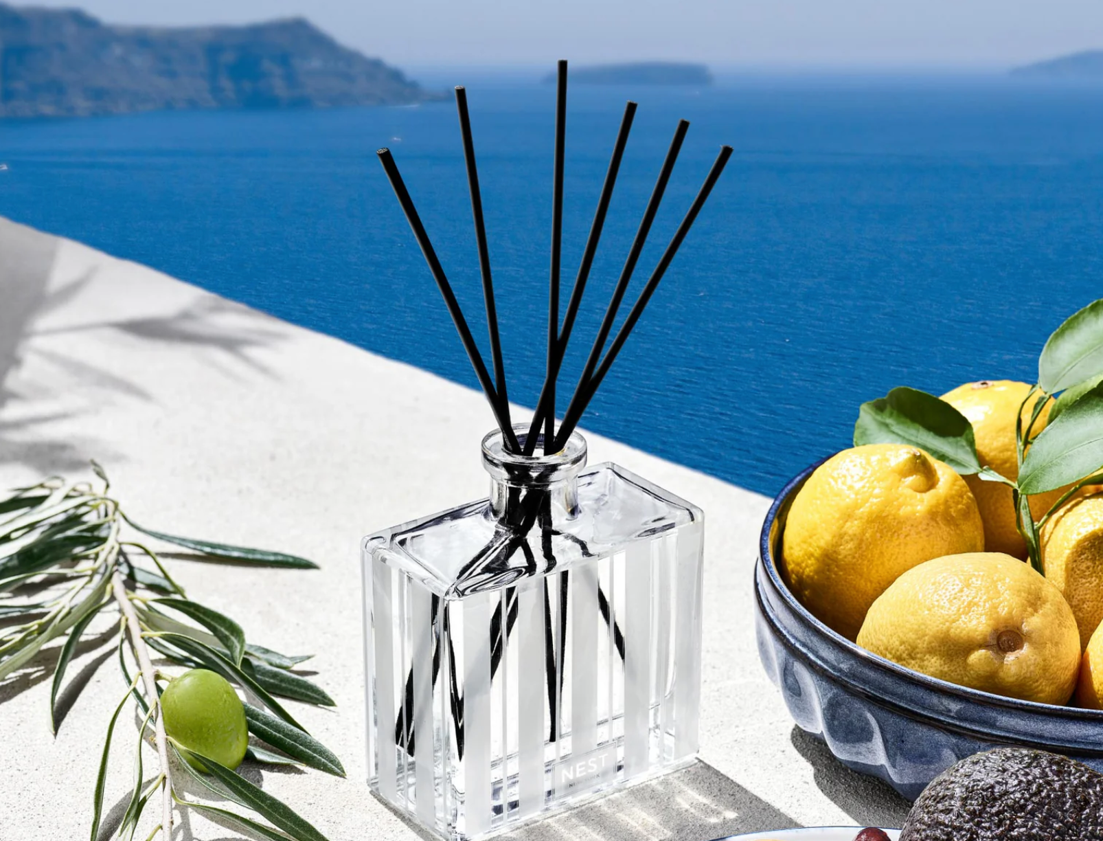 NEST New York Santorini Olive & Citron Reed Diffuser - Terra Home