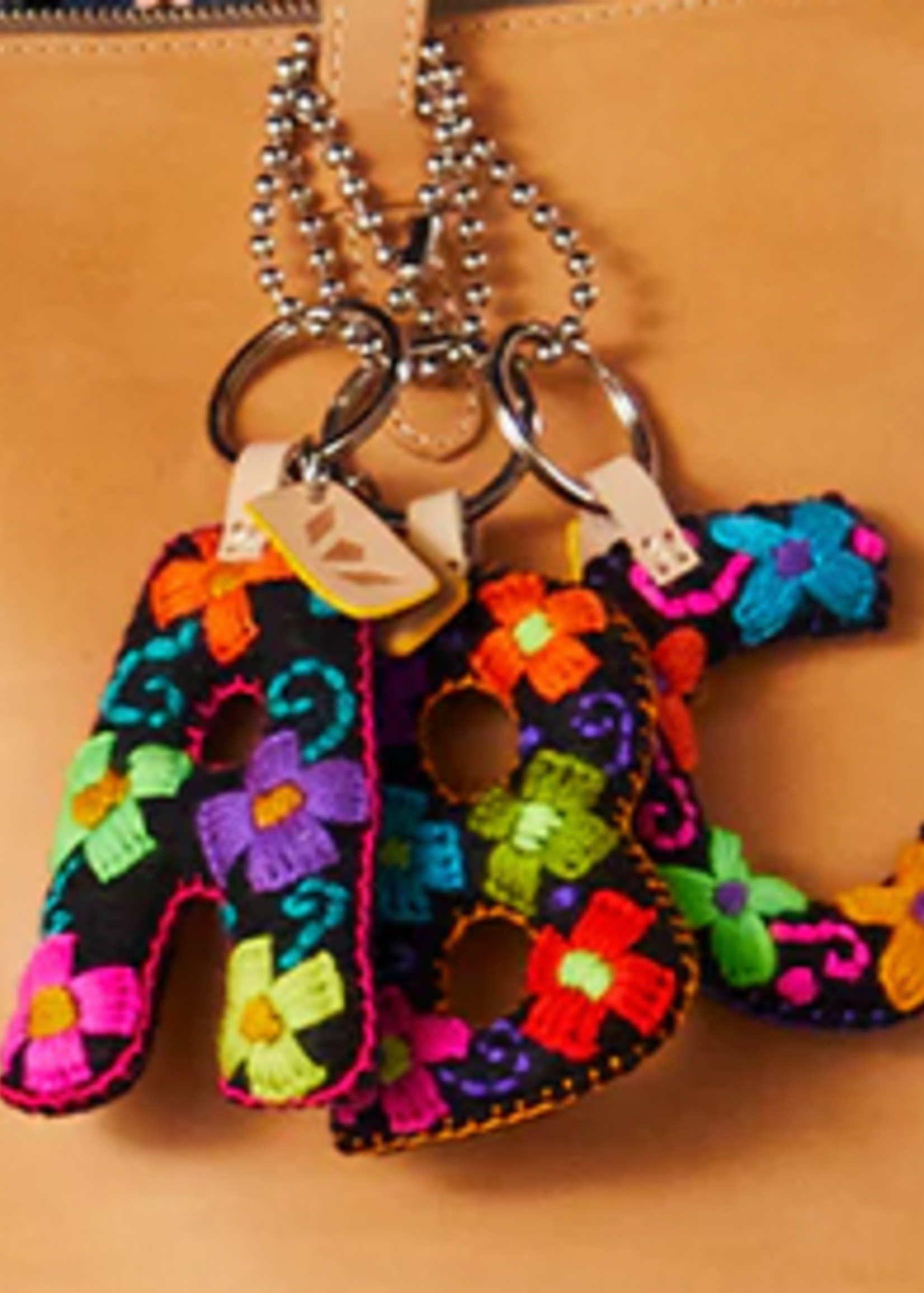 Black Felt Initial Charm –Consuela Bag Hand Embroidered Letter Charms ...