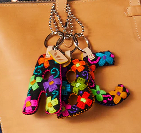 Black Felt Initial Charm –Consuela Bag Hand Embroidered Letter Charms ...