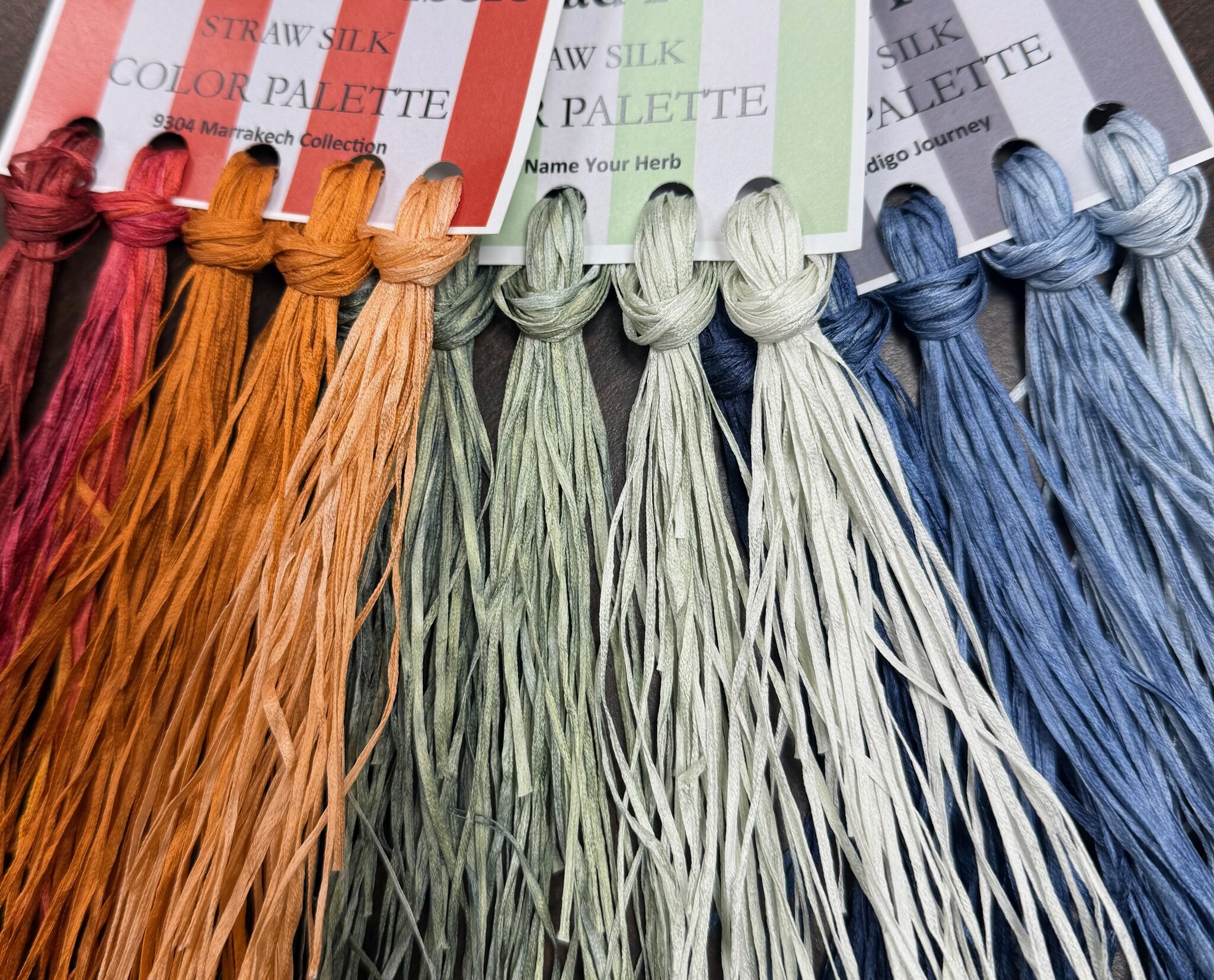 Straw Silk Color Palette - Twisted Stitches Needlepoint, LLC