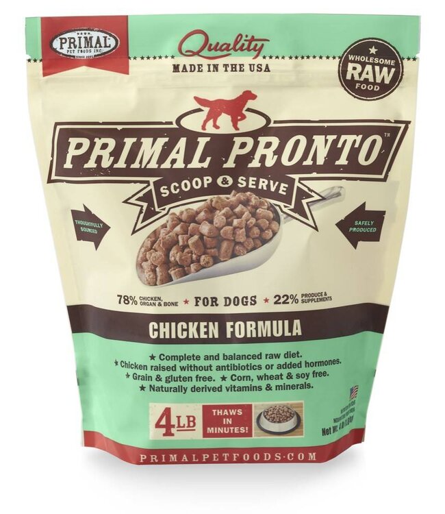 PRIMAL Pronto Raw Frozen Canine Chicken Formula - The Fish & Bone