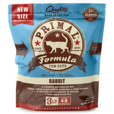 PRIMAL Frozen Raw Feline Rabbit Formula 3 lb. - The Fish & Bone