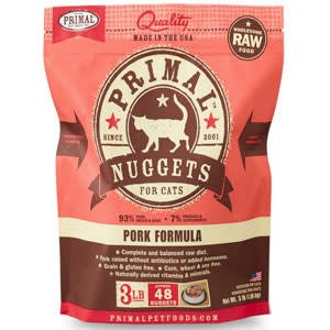 PRIMAL Frozen Raw Feline Pork Formula 3 lb. - The Fish & Bone