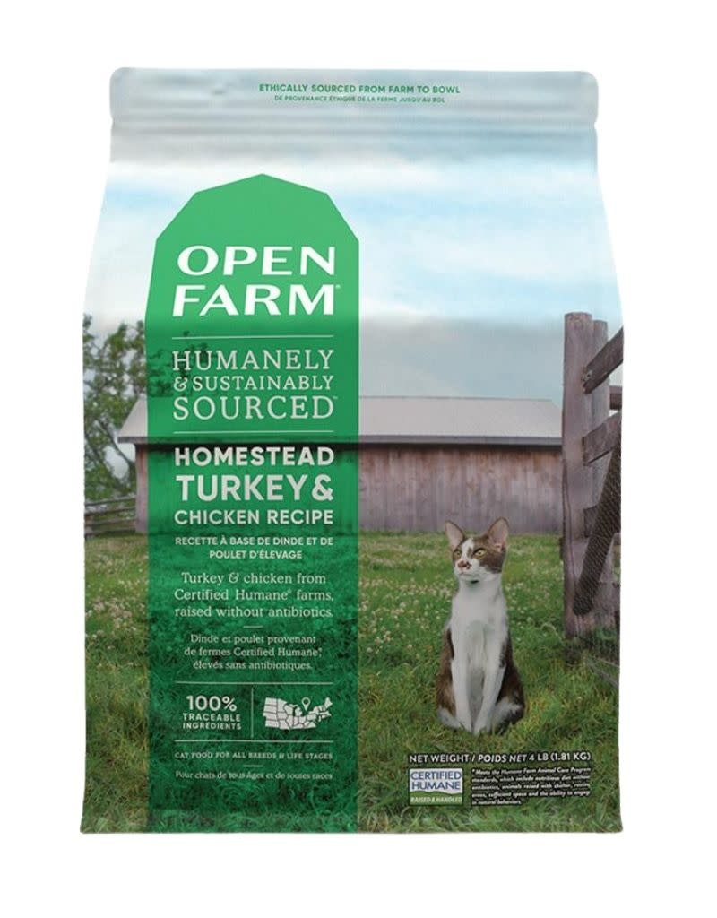 OPEN FARM Homestead Turkey & Chicken Dry Cat Food 8 lb. - The Fish & Bone