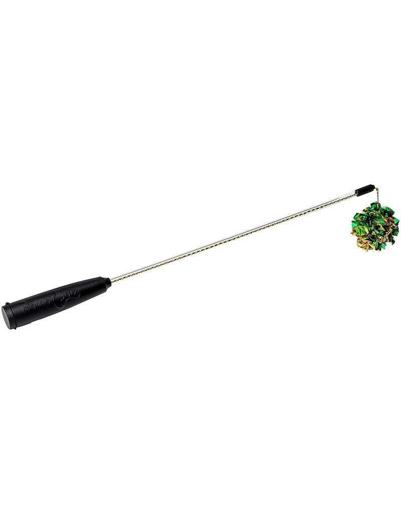 Pet Ki ROMPICATZ Adjustable String Wand Crinkle Ball - The Fish & Bone