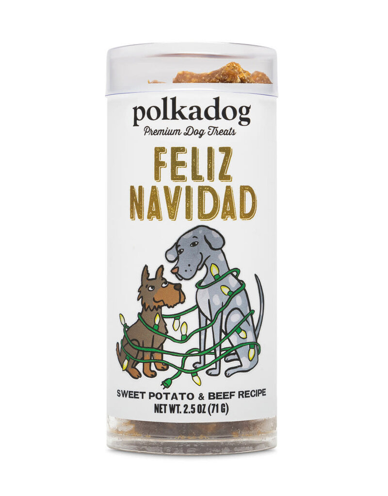 POLKA DOG Holiday Feliz Navidad Tube 2.5OZ - The Fish & Bone
