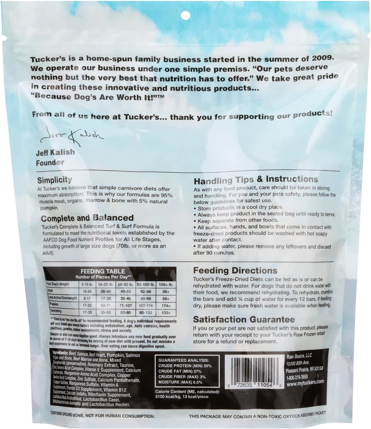 Tucker's Freeze-Dried Turf & Surf Pumpkin 14 oz - The PawStand®