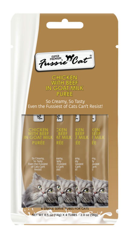 Fussie Cat Fussie Cat® Purée Chicken Beef Goat Milk 4 PK - The PawStand®