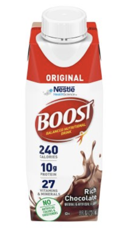 Oral Supplement Boost® Original Chocolate Flavor Liquid 8 oz. Carton ...