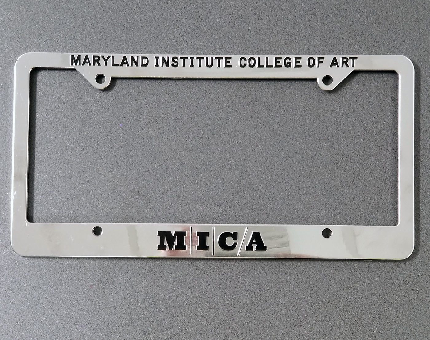 MICA Chrome Plastic License Frame - MICA Store
