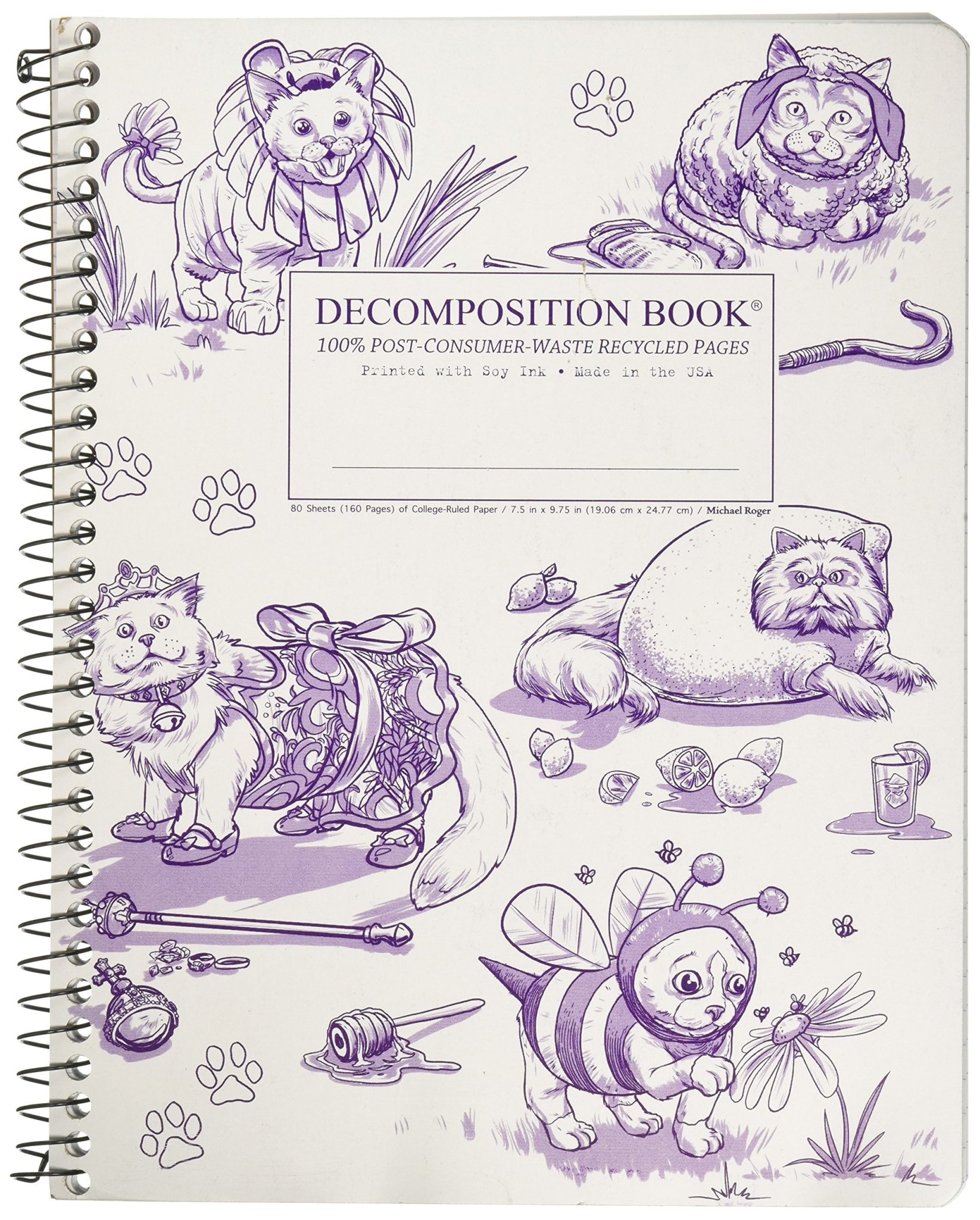 Coilbound Decomposition Book | Costume Cats| Lined - MICA Store