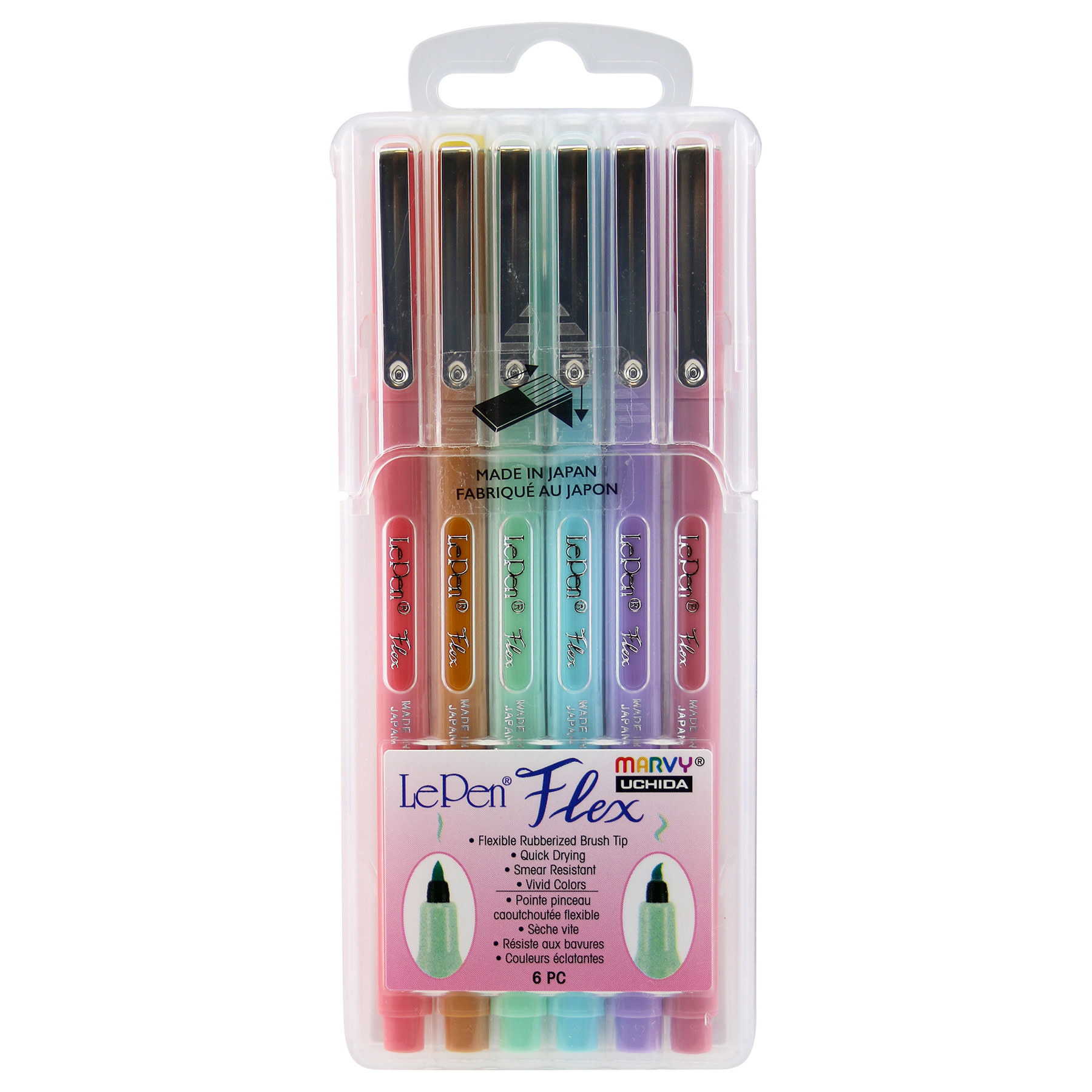 Le Pen Flex Sets, 6-Pen Pastel Colors Set - MICA Store
