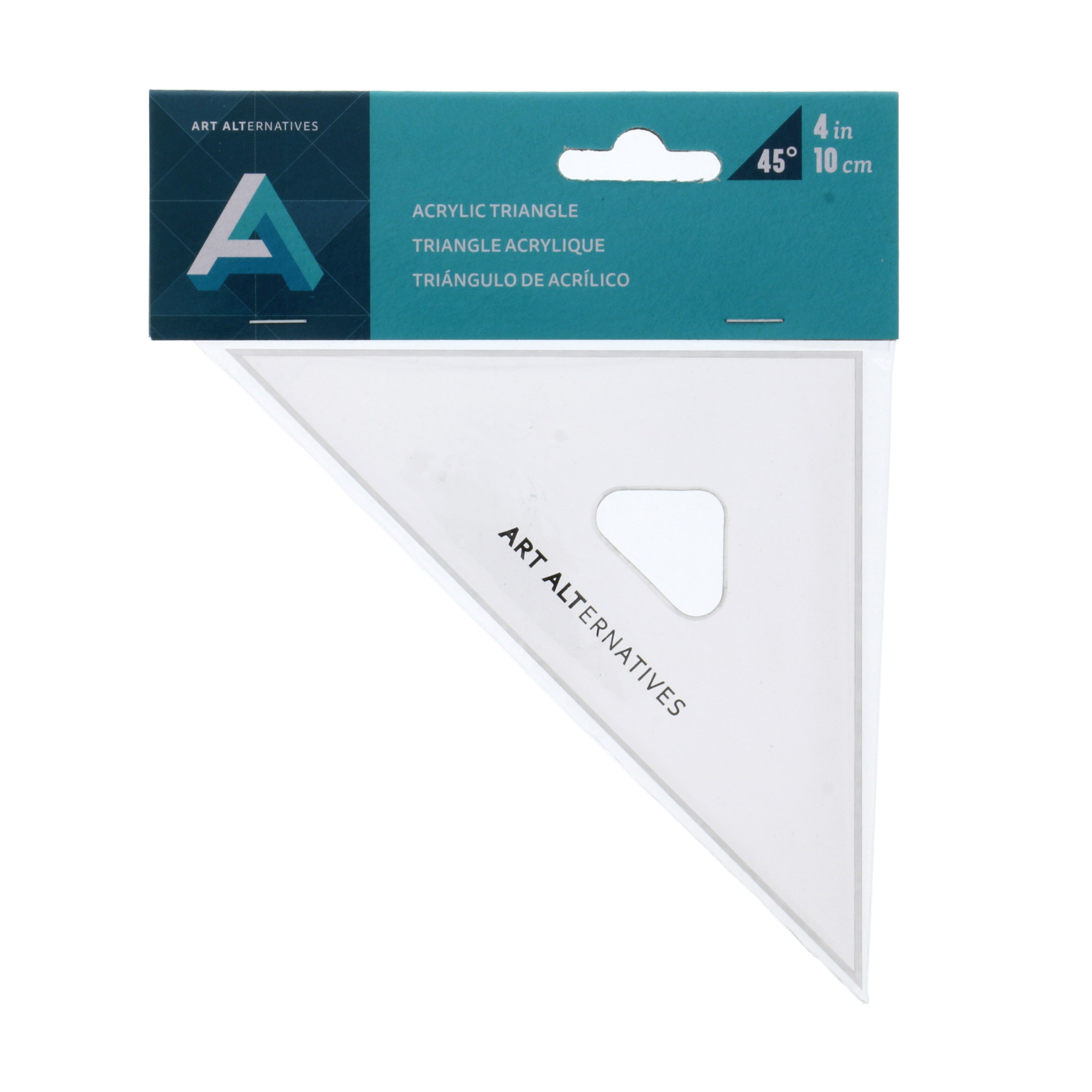 Acrylic Triangles, 4" - 45 - with Inking Edges - MICA Store