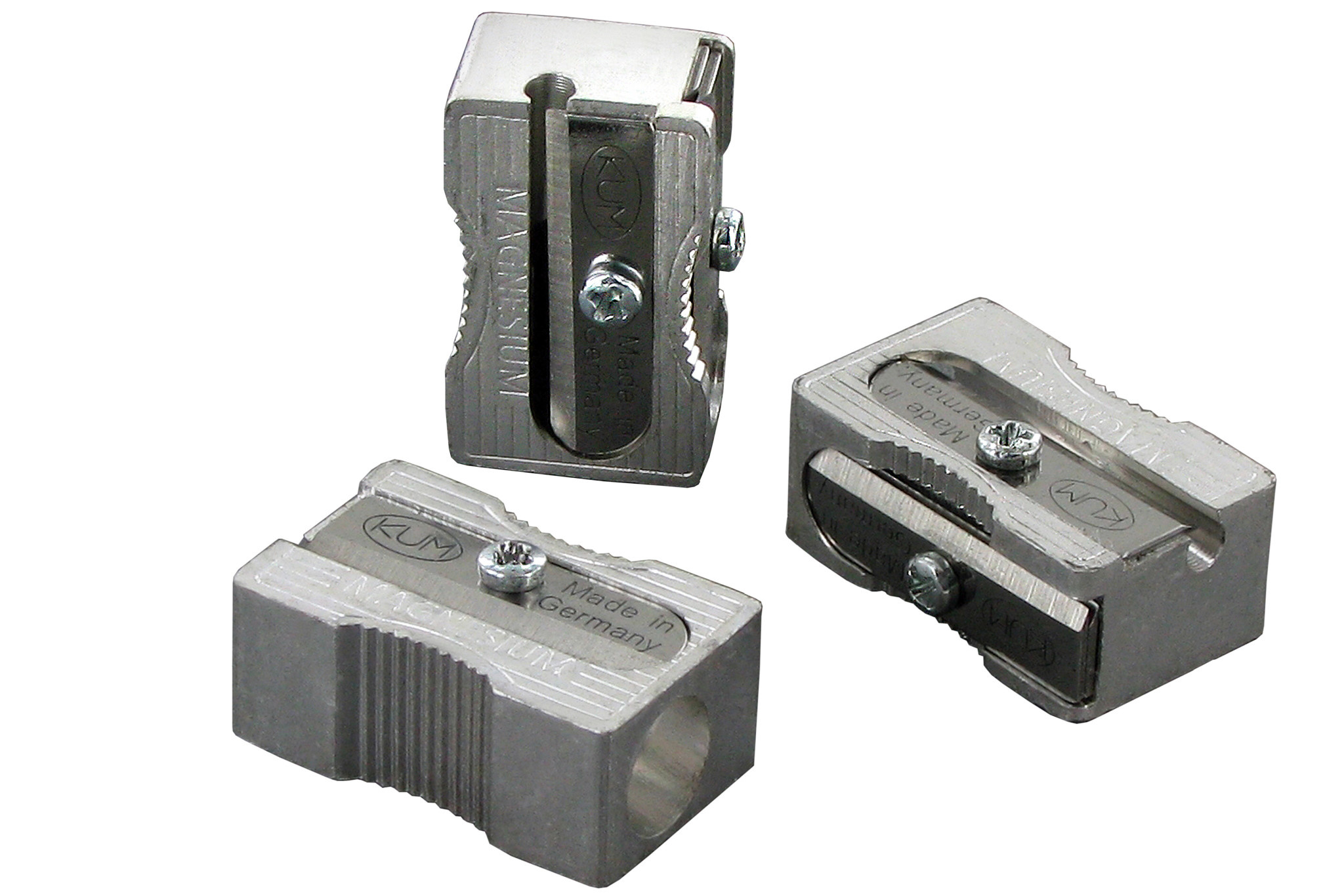 Magnesium-Alloy Metal Rectangular Sharpener with Spare Blades - MICA Store