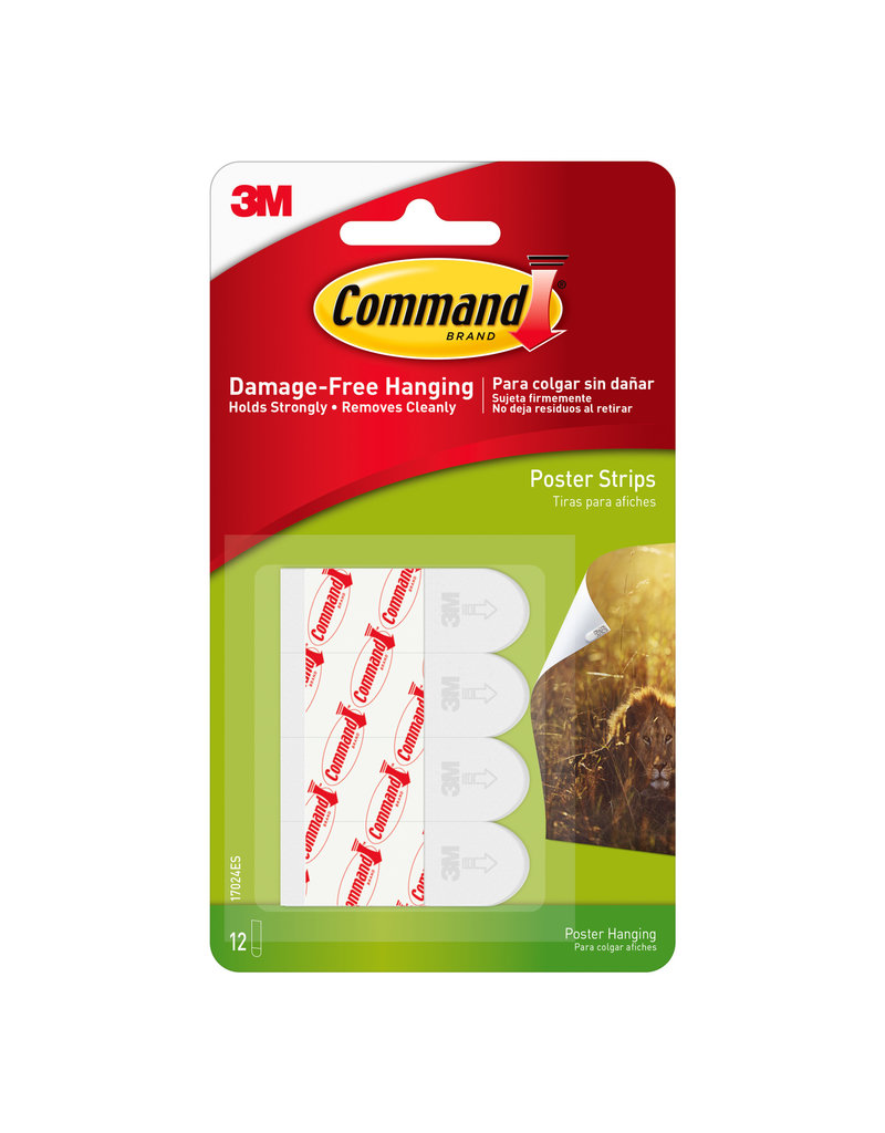 3M Poster Strips with Command Adhesive, 12/Pkg - MICA Store