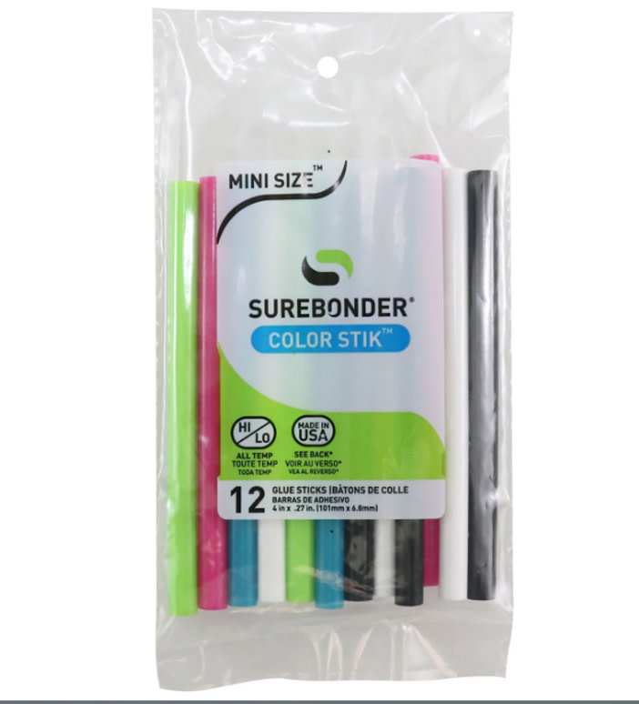 Color Variety Mini Glue Sticks 12 - 4 " Length - MICA Store
