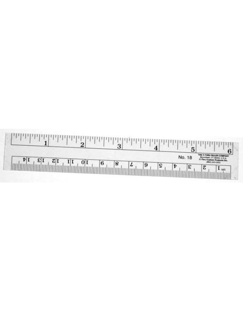 Ruler C-Thru Flexible Inch & Metric , 6" - MICA Store