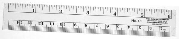 Ruler C-Thru Flexible Inch & Metric , 6" - MICA Store