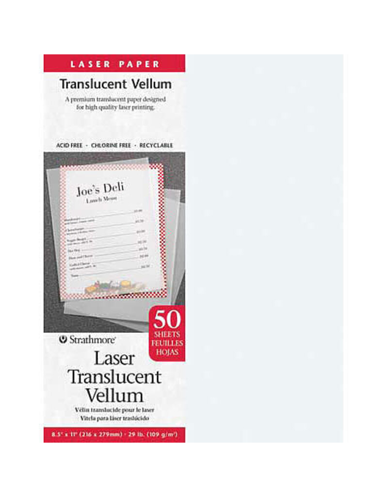Laser Translucent Vellum 50 Sheets 8 1 2 X 11 Mica Store
