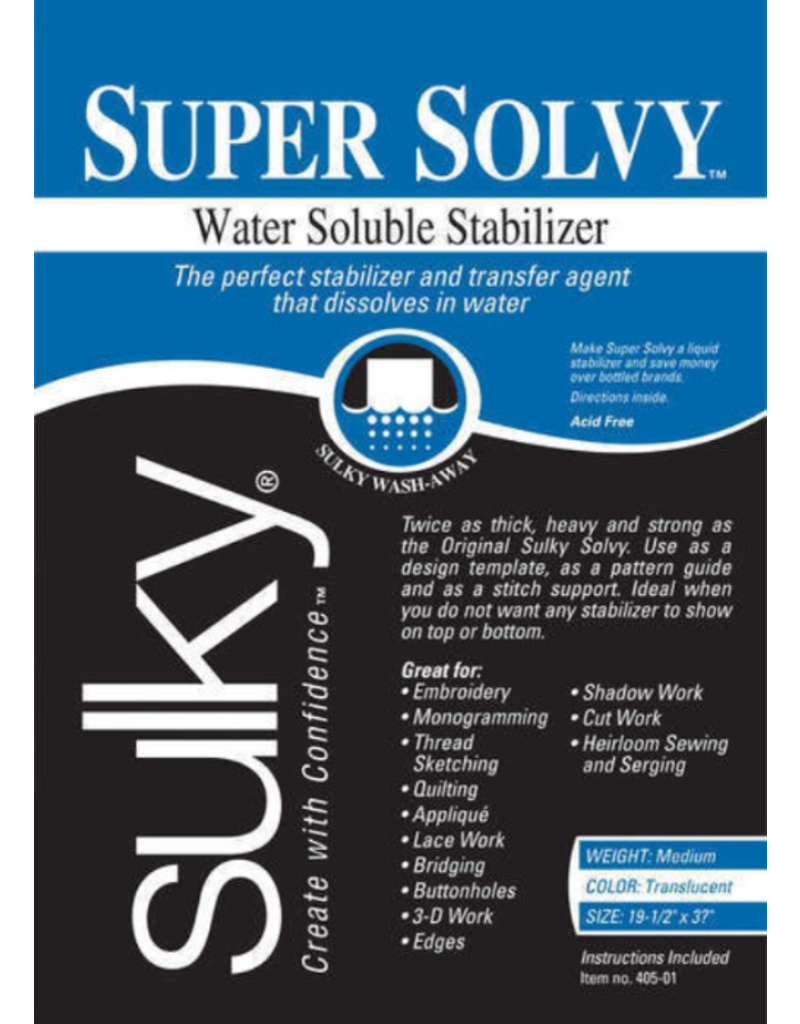 Super Solvy - Heavier Water Soluble Stabilizer 20"X1YD - MICA Store