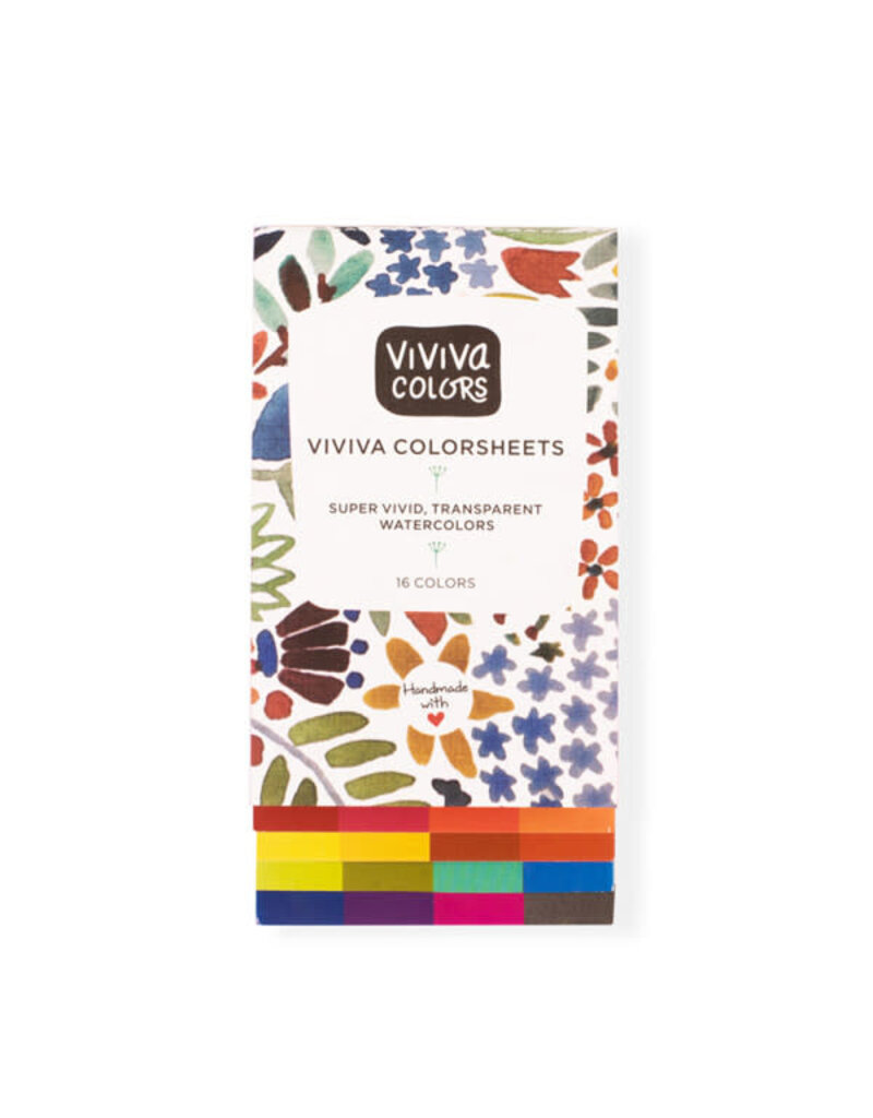 Viviva Colorsheet Watercolor Sets, Original Single 16-Color Set - MICA ...