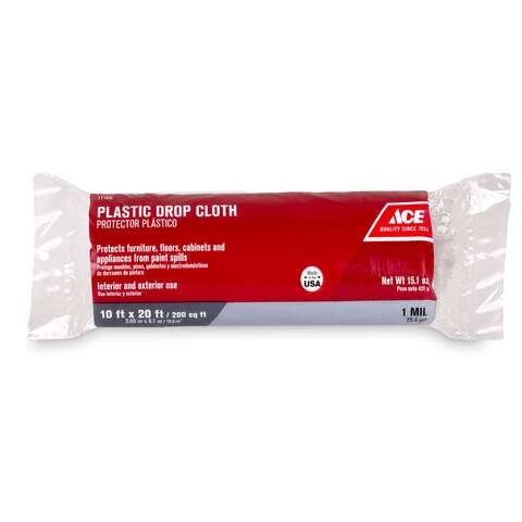 Plastic Drop Cloth 10' x 20' 1Mil - MICA Store