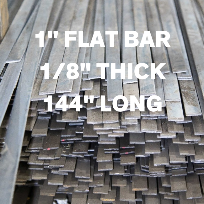 IS Mild Steel 1" Flat Bar 1/8" Thick 12ft - MICA Store