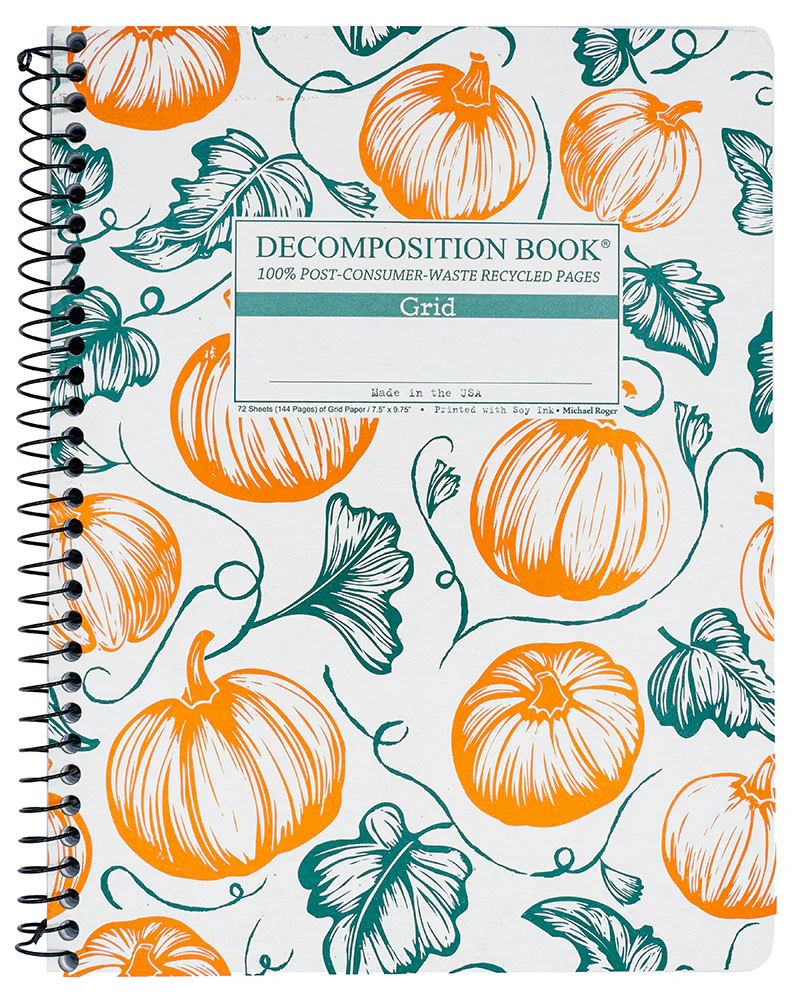 Coilbound Decomposition Book | Sugar Pumpkins Grid - MICA Store
