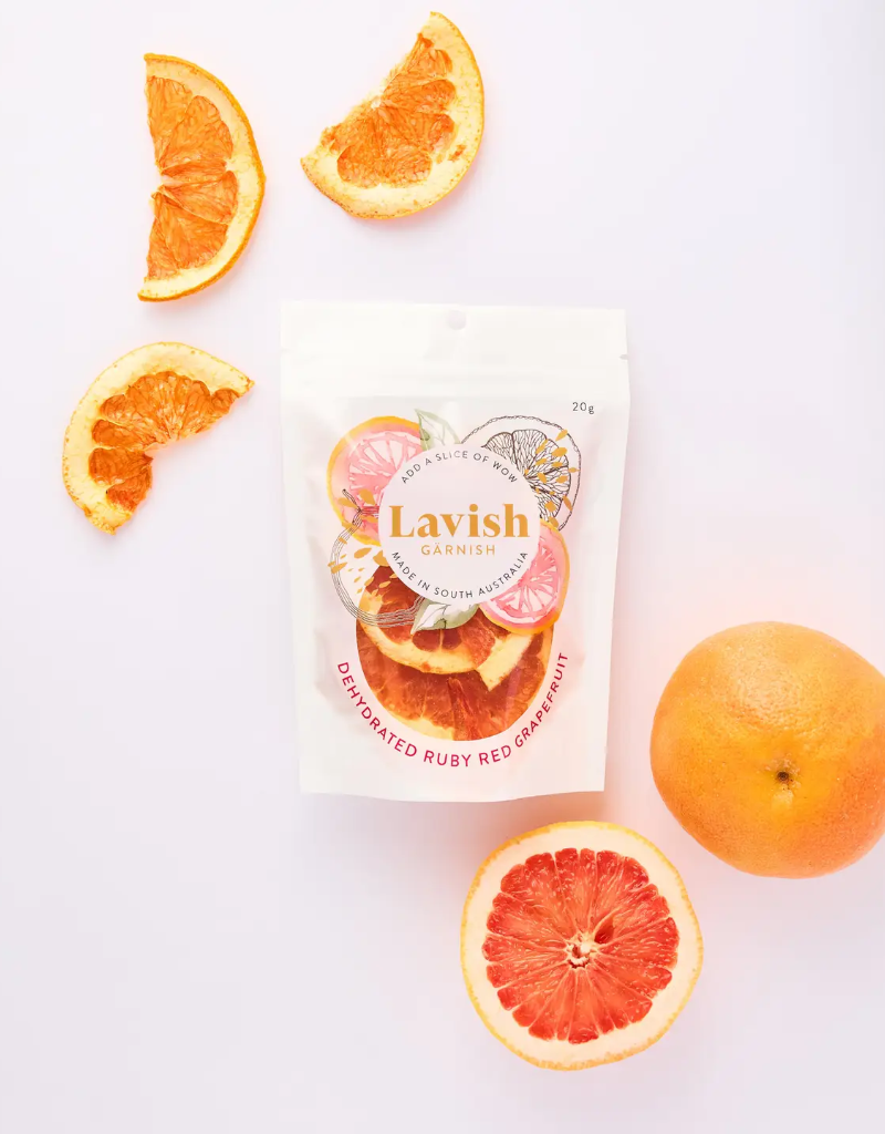 Lavish Garnish Dehydrated Pink Grapefruit 30 g - Noe Valley Wine & Spirits
