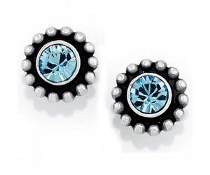 Brighton Twinkle Mini Post Zircon Light Blue Earrings - Shop Barron's
