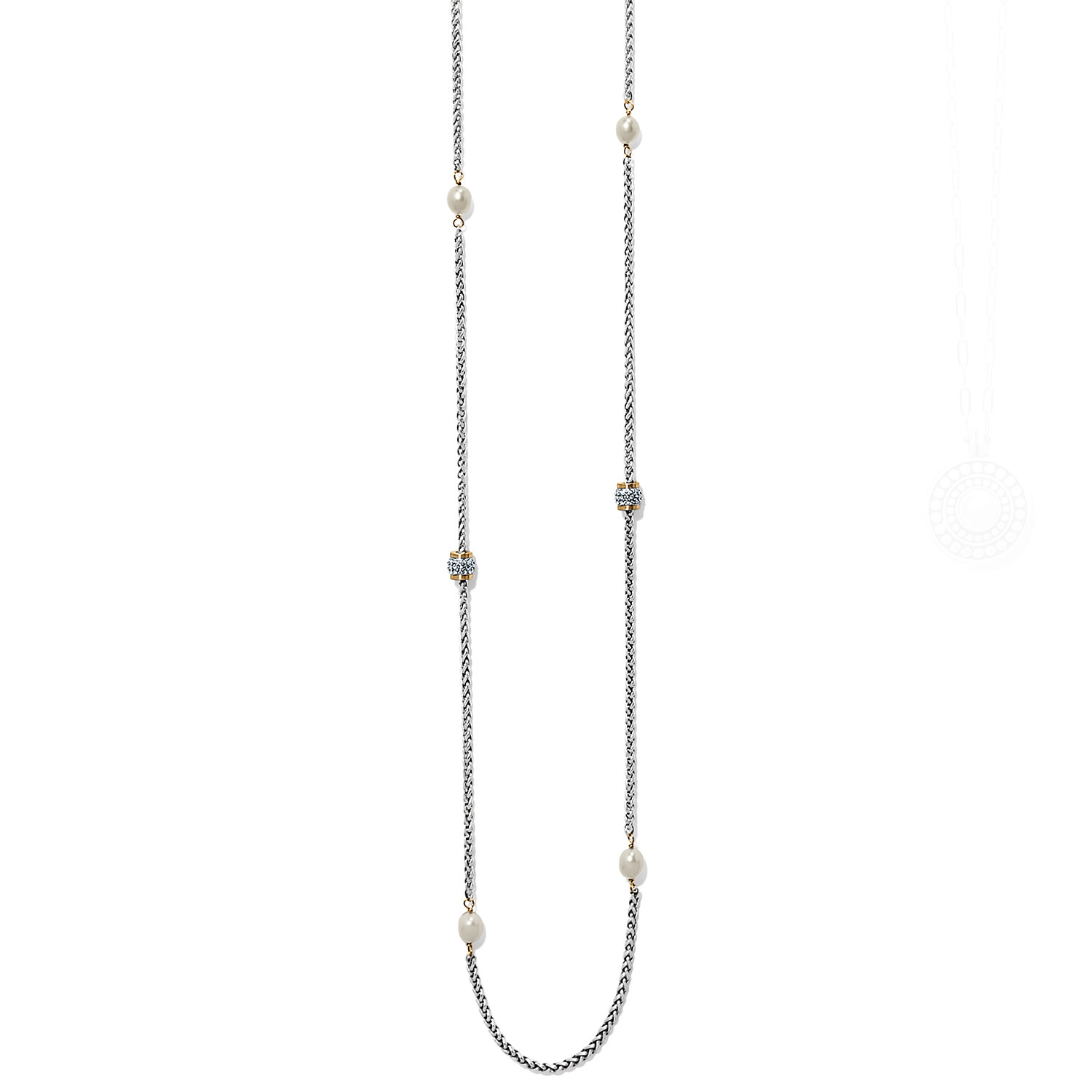 Brighton Meridian Petite Pearl Two Tone Long Necklace - Shop Barron's