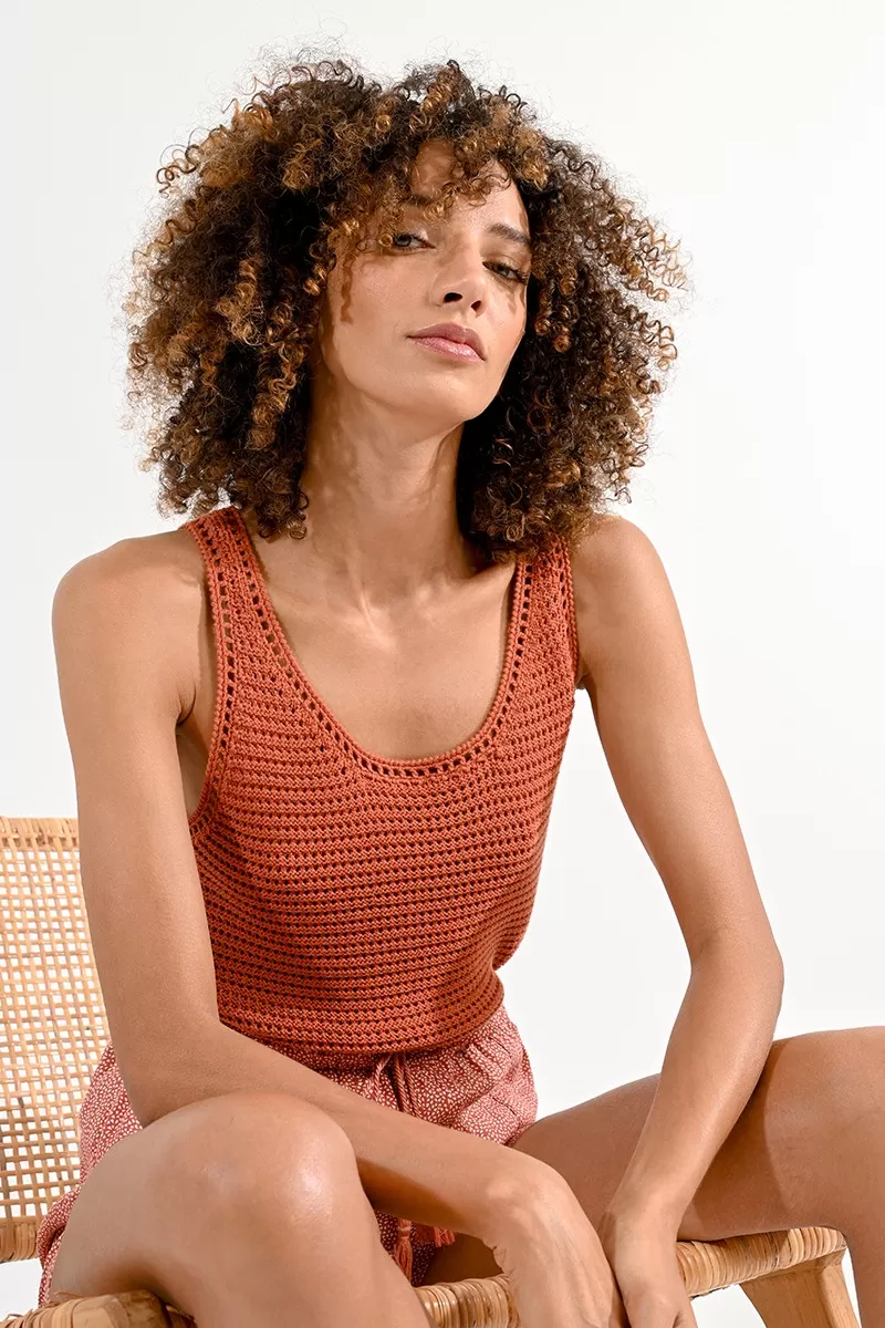 Caramel Knit Tank - Shop Barron's