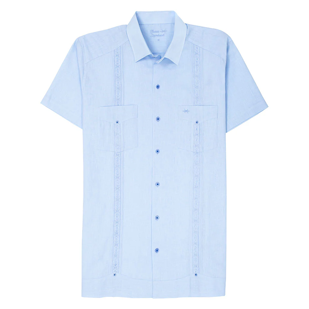 Tejas Guayabera Sky Blue - Shop Barron's