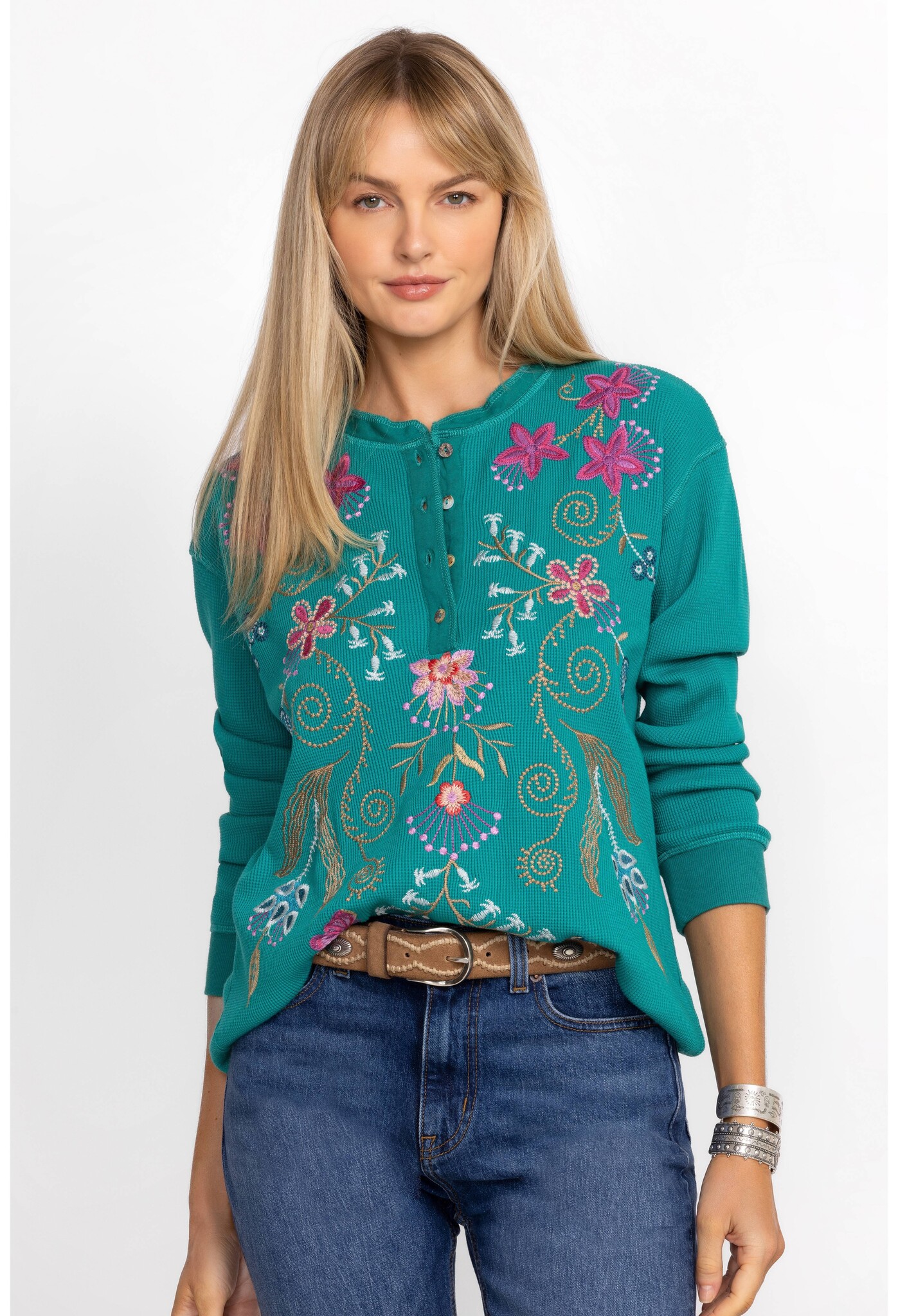 Thermal Henley Sisa Quetzal Green - Shop Barron's