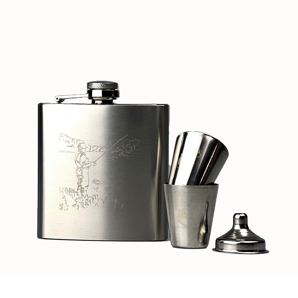 Hip Flask & Cup Set Fishing - Shop Barron's