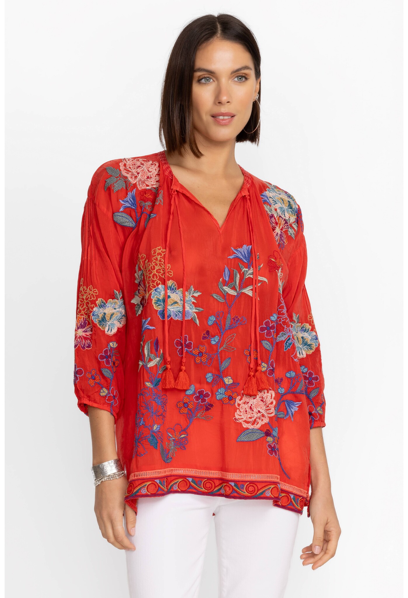 Zadonia Blouse Melisa Fiery Red - Shop Barron's